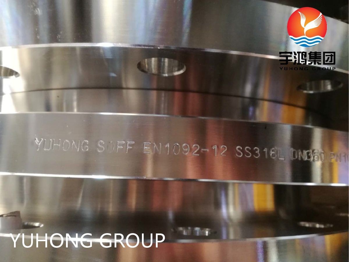 ASTM A182 F316L الفولاذ المقاوم للصدأ مزورة SO شفة EN1092-1 Type12 DN250 PN16